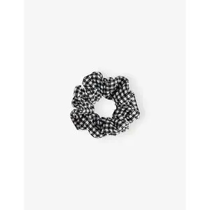 Hunza G Hunza G Ruched Scrunchie Black Gingham