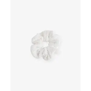 Hunza G Ruched Scrunchie - White