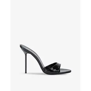 Paris Texas Lidia Patent Heeled Leather Mules - Black