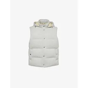 Eleventy Ribbed Padded Wool And Cashmere Gilet