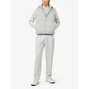 Eleventy Ribbed Padded Wool And Cashmere Gilet
