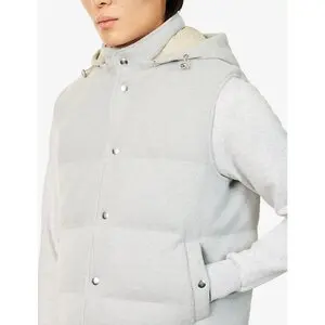 Eleventy Ribbed Padded Wool And Cashmere Gilet