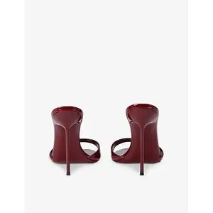 Paris Texas Lidia Patent Heeled Leather Mules - Wine