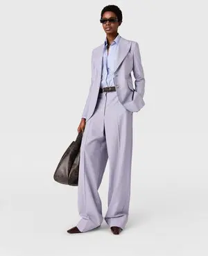 Stella McCartney Low-rise Straight-leg Trousers - Cloudy Blue