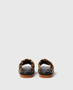 Stella McCartney Sneak-elyse Leopard Twisted Sandals - Leopard Print