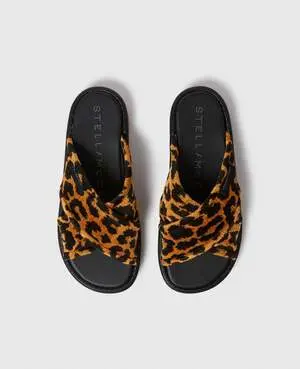 Stella McCartney Sneak-elyse Leopard Twisted Sandals - Leopard Print