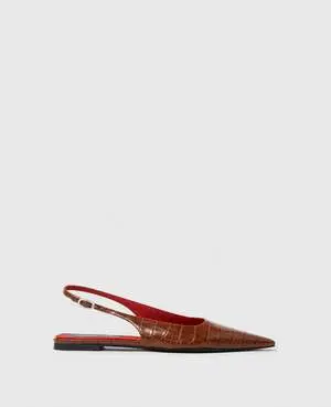 Stella McCartney Elsa Slingback Flats - Brown