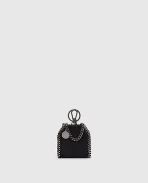 Stella McCartney Falabella Airpods Case Keyring - Black