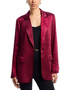 Aqua Satin Blazer