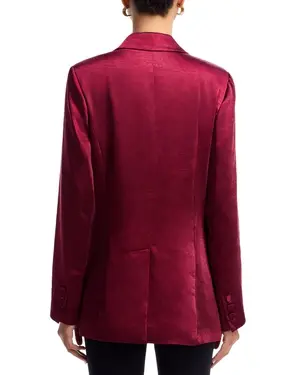 Aqua Satin Blazer