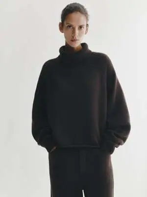 LISA YANG Cathie Cashmere Sweater - Dark Oak
