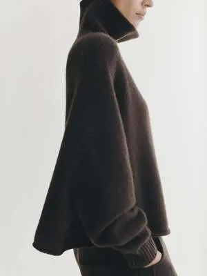 LISA YANG Cathie Cashmere Sweater - Dark Oak