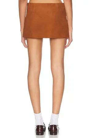 MIMCHIK Curved Mini Skirt