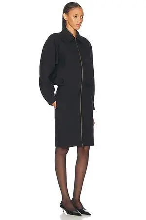 THE ROW Mave Dress Crepe Zip-up Design