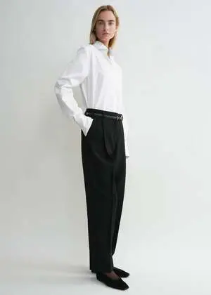 TOTEME Pleated Straight Trousers