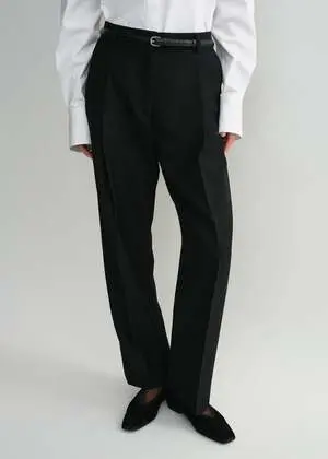 TOTEME Pleated Straight Trousers