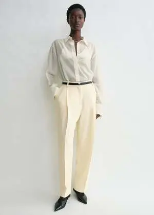 TOTEME Pleated Straight Trousers