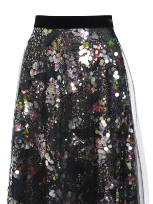 Talbot Runhof Hessa Sequin Embellished Midi Skirt