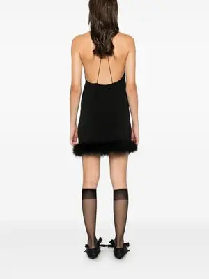 Coperni Boa Mini Dress - Black