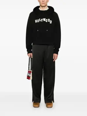 Loewe Cotton Jersey 'holywood' Print Hoodie - Black