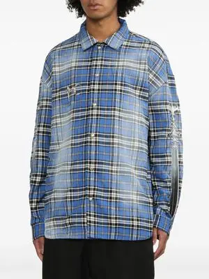 THUG CLUB Check-pattern Shirt