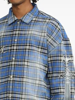 THUG CLUB Check-pattern Shirt