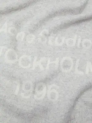 Acne Studios Logo-print Wool Scarf - Grey