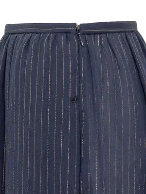 Rochas Metallic-threading Flared Trousers - Blue