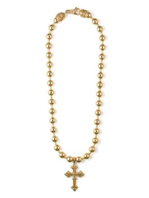 Emanuele Bicocchi Beaded Cross Necklace - Gold
