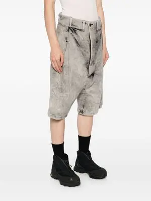 Boris Bidjan Saberi Acid-washed Denim Shorts