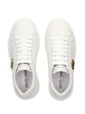 Roberto Cavalli Logo-plaque Sneakers - White