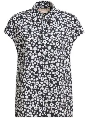 Marni Floral-print Shirt - Black