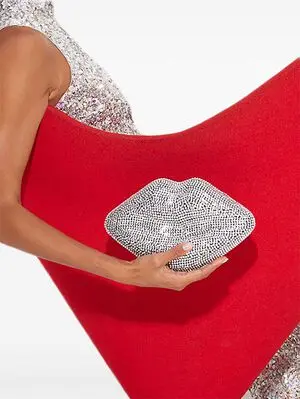 SIMONMILLER Lip Clutch Bag - Silver