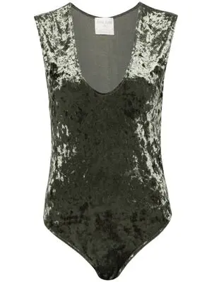 FORTE_FORTE Crushed Velvet Bodysuit
