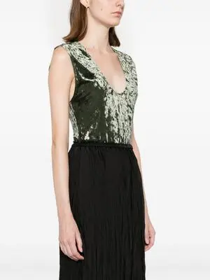 FORTE_FORTE Crushed Velvet Bodysuit