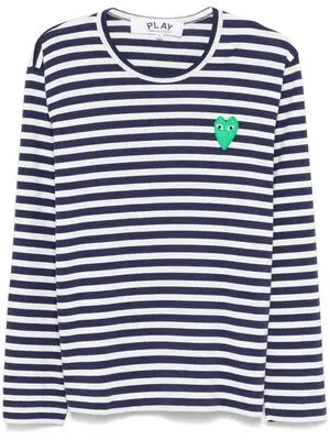 Play Comme Des Garcon Heart-patch T-shirt