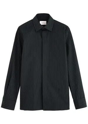 Saint Laurent Stripe Cotton Shirt - Black
