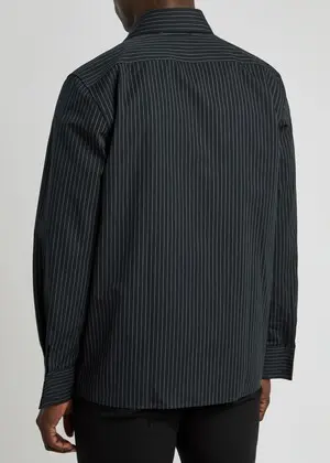 Saint Laurent Stripe Cotton Shirt - Black