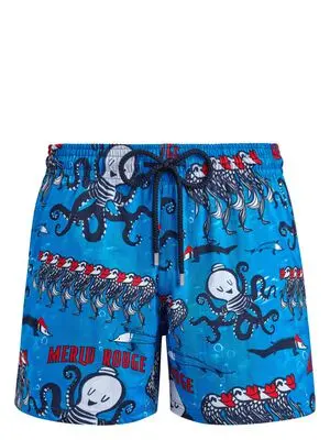 Vilebrequin Octopus-Print Swim Shorts Blue