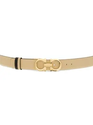 FERRAGAMO Gancini Reversible Belt - Grey