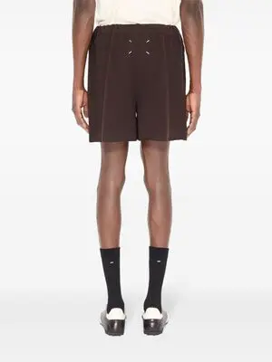 MAISON MARGIELA Four-stitch Logo Track Shorts - Brown