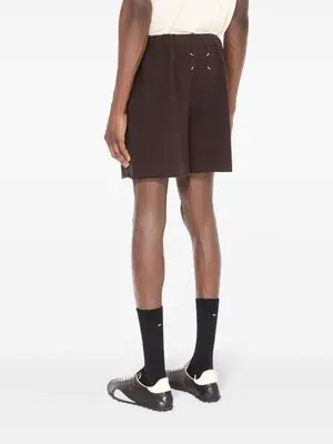 MAISON MARGIELA Four-stitch Logo Track Shorts - Brown