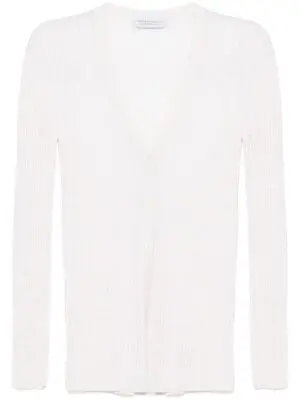 Gabriela Hearst Emma Pointelle Knit Cardigan - Neutrals