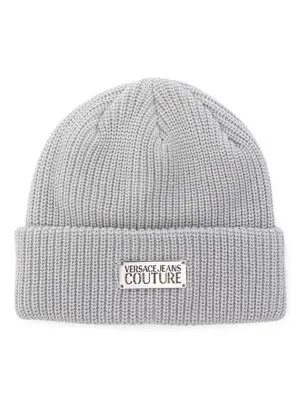 Versace Ribbed-knit Beanie - Blue