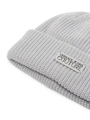Versace Ribbed-knit Beanie - Blue