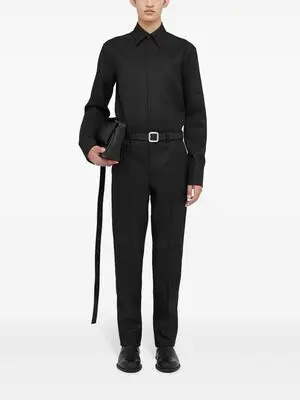 JIL SANDER Twill Shirt - Black