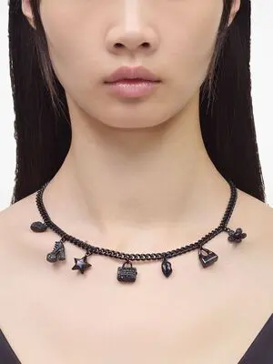Marc Jacobs Mini Icon Pave-charm Necklace