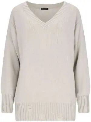 CANESSA Distressed Cashmere Sweater