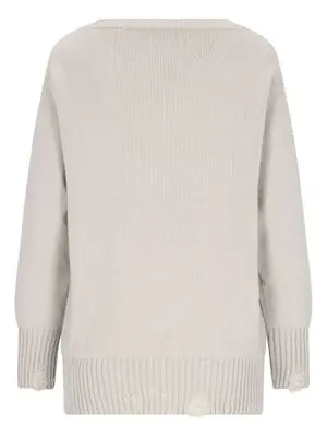 CANESSA Distressed Cashmere Sweater