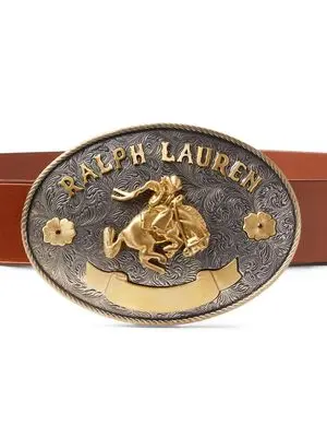 Ralph Lauren Rodeo-buckle Leather Belt